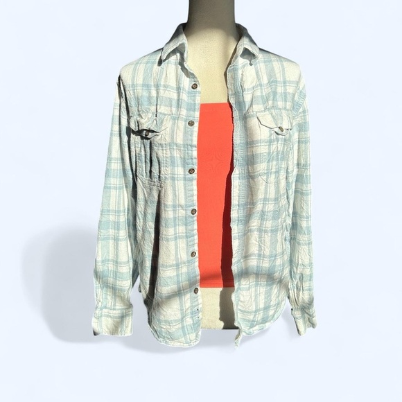 George | Shirts | George Blue And White Plaid Shirt | Poshmark